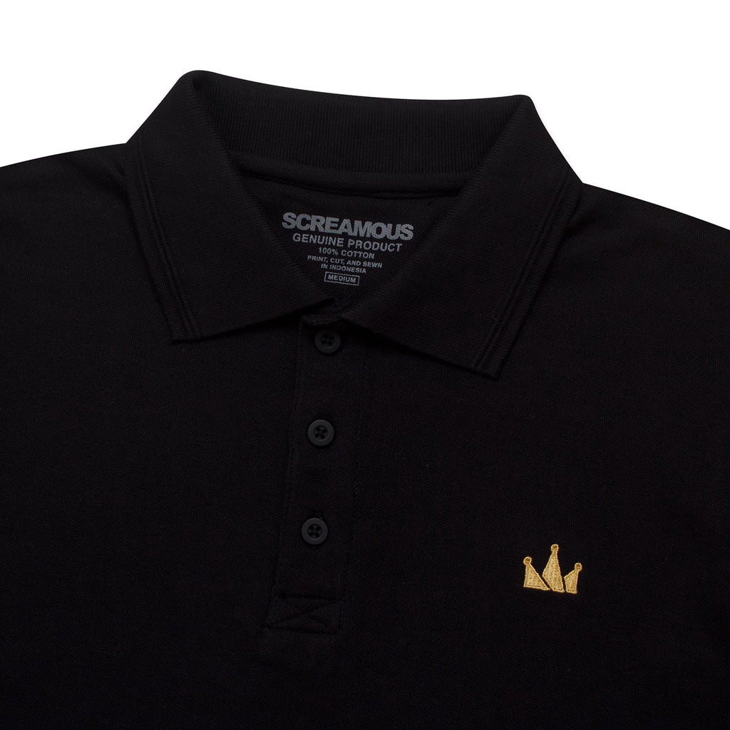 Polo Shirt CROWN GOLD BLACK – Screamous / Daily Wear